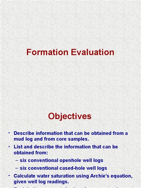 Formation Evaluation Download Free Pdf Science Geology