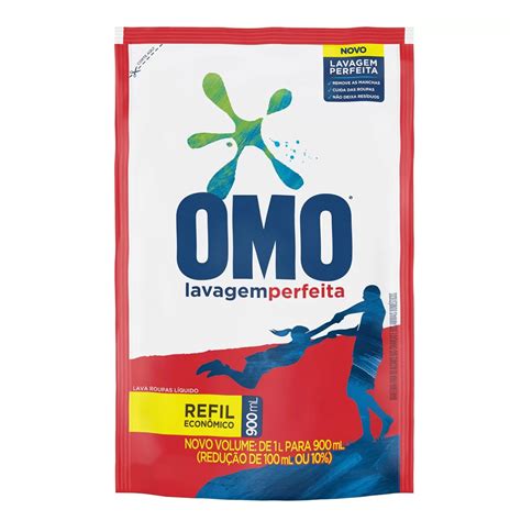 Lava Roupas Liquido Omo Lavagem Perfeita 900ml Supermercado Bom Demais
