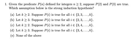Solved Given The Predicate P N Defined For Integers N Chegg