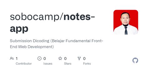 Github Sobocampnotes App Submission Dicoding Belajar Fundamental Front End Web Development