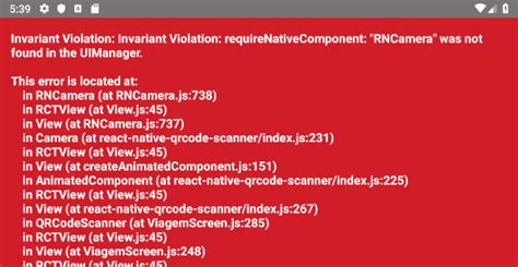 Rncamera Was Not Found In Uimanager Issue React Native Camera React Native Camera