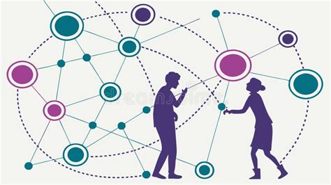 People Connecting In Abstract Network Social Relation Concept Vector Design Generative Ai