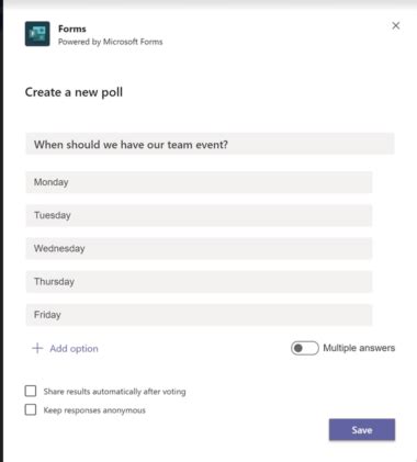 How To Create A Poll In Microsoft Teams