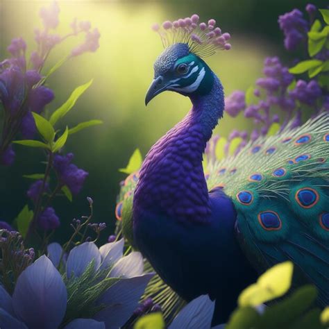 Premium Photo Peacock In Garden