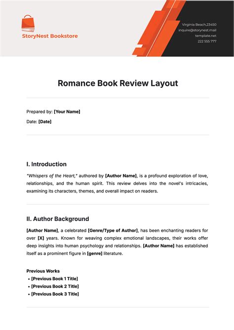 Free Book Review Templates Editable And Printable