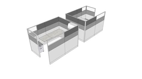 Segmented Panel System Cubicle 3d Warehouse