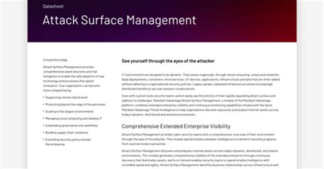 Attack Surface Management Mandiant