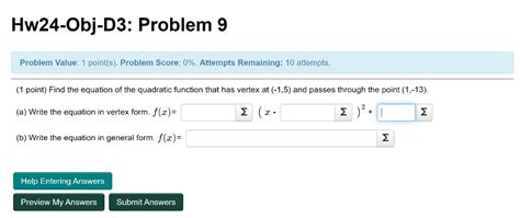 solved hw24 obj d3 problem 9 problem value 1 point s