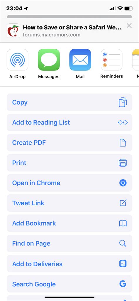 How To Save Or Share A Safari Web Page As A Pdf In Ios Macrumors