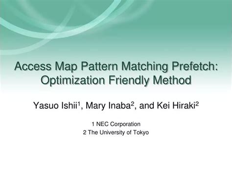 Ppt Access Map Pattern Matching Prefetch Optimization Friendly Method Powerpoint Presentation