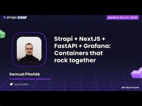 bejamas on linkedin strapi nextjs fastapi grafana containers