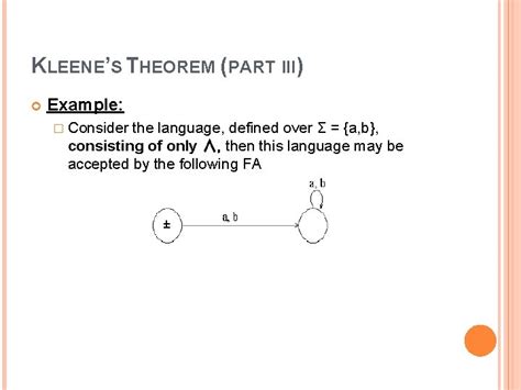 Lecture 9 Theory Of Automata Kleenes Theorem Part