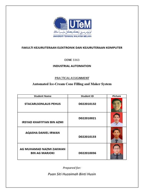 Assignment Industrial Automation Diploma Pdf Ice Cream Foods