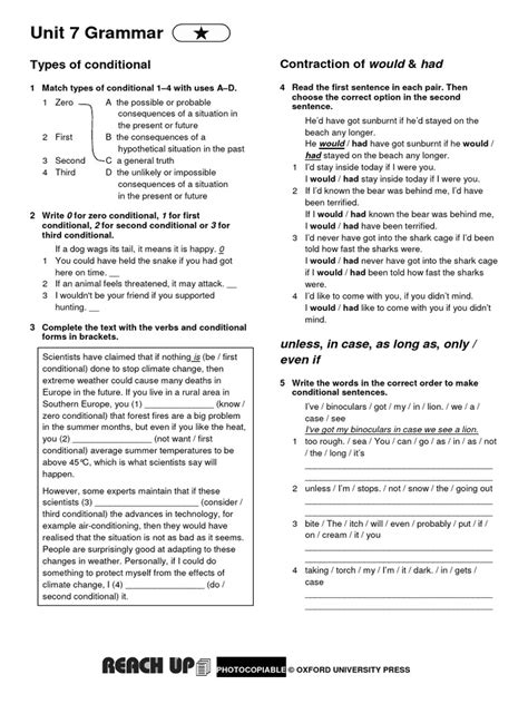 Grammar Unit 7 1star Pdf Earth Sciences Linguistics