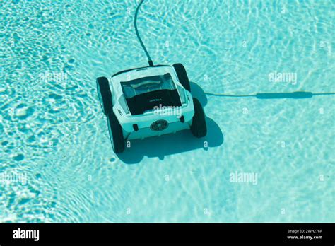 Polaris Vrx Robot Robotic Automatic Pool Cleaner On Bottom Of Swimming Pool In Los Angeles