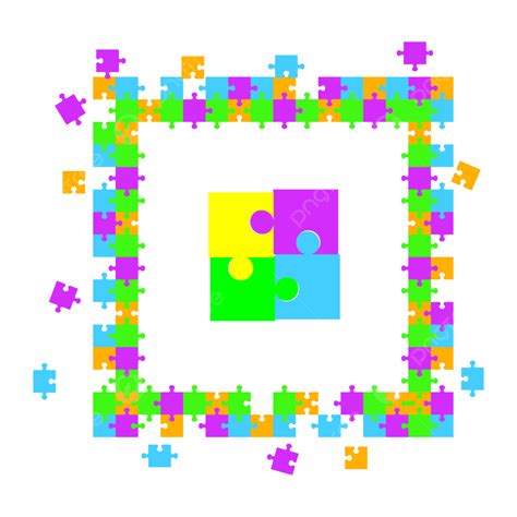 Sipmle 퍼즐 테두리 디자인 화려한 플레이 블록 클립 아트 Png 일러스트 및 벡터 에 대한 무료 다운로드 Pngtree