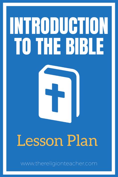 Introduction To The Bible Lesson Plan The Religion Teacher Catholic Religious Education