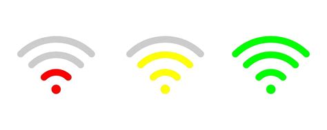 Wi Fi Signal Strength On White Template Maximum Medium Minimum Wireless Strength Signal