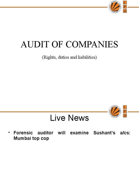 unit 1 rightsduties and liabilities of an auditor pdf audit legal