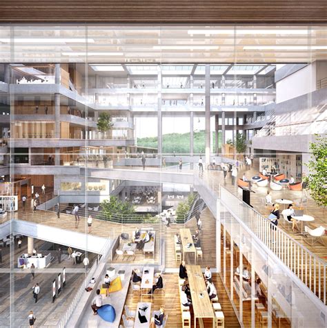 Faceted Glass Atrium Bisects Oma S Axel Springer Building In Berlin Artofit