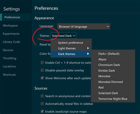 Change The Color Theme Of DevTools