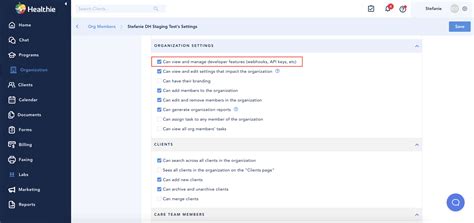 Sandbox API Keys And Webhook Generation Healthie Software Support