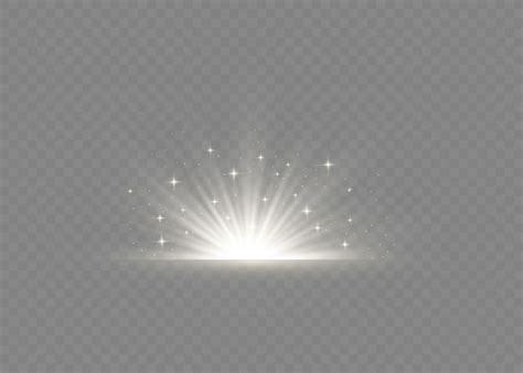 투명 햇빛 광선 효과 프리미엄 벡터