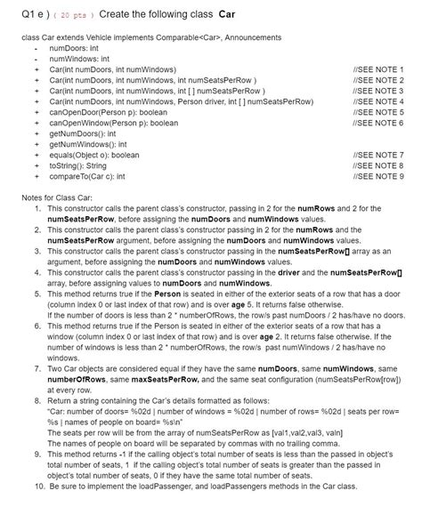 Solved Q1 Use The Uml And Notes In The Pages Below To