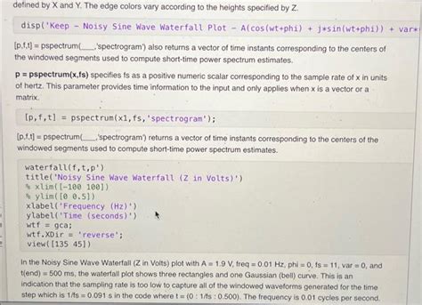 Solved Analyze Signals In The Frequency And Time Frequency