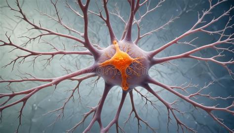 Neuron Detailed Cellular Structures Extreme Close Up Stock Illustration Illustration Of
