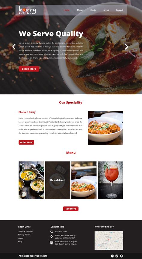 Restaurant Ui Design On Behance