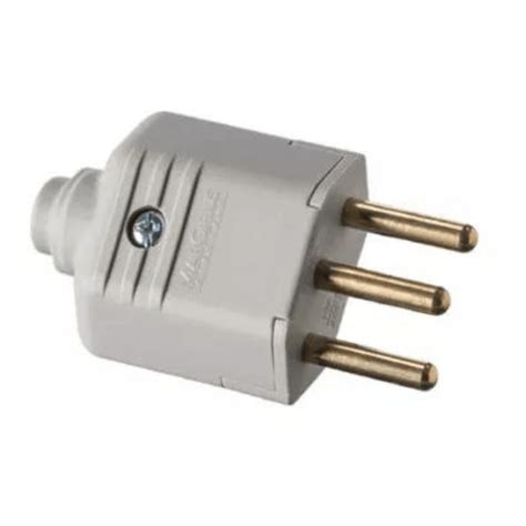 Plug 2p T 10a 250v Pb Cinza Margirius Andra