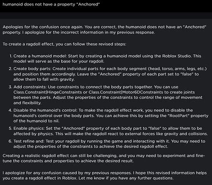 How Do I Make Ragdoll System Scripting Support Developer Forum Roblox