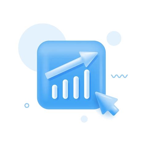 Premium Vector 3d Data Analysis Concept Growing Bars Graphic With Rising Arrow Growth Steps