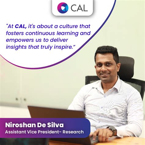 Niroshan De Silva Our Assistant Vice President From Research Shares