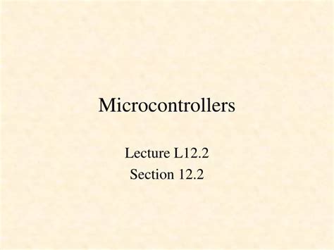 PPT Microcontrollers PowerPoint Presentation Free Download ID 6668138