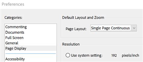 Single Page Continuous Setting Does Not Work Adobe Community