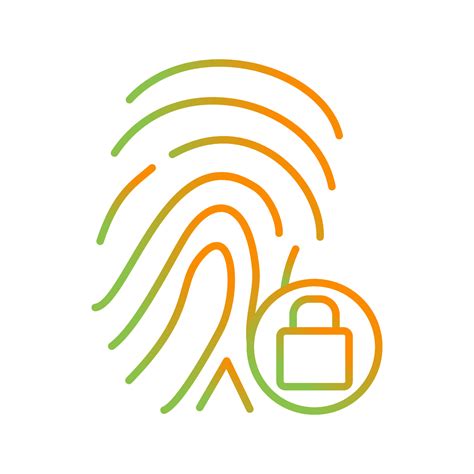 Fingerprint Lock Vector Icon Vector Art At Vecteezy