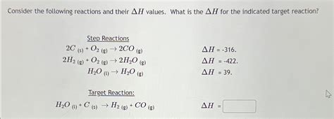 Solved Consider the following reactions and their ΔH | Chegg.com