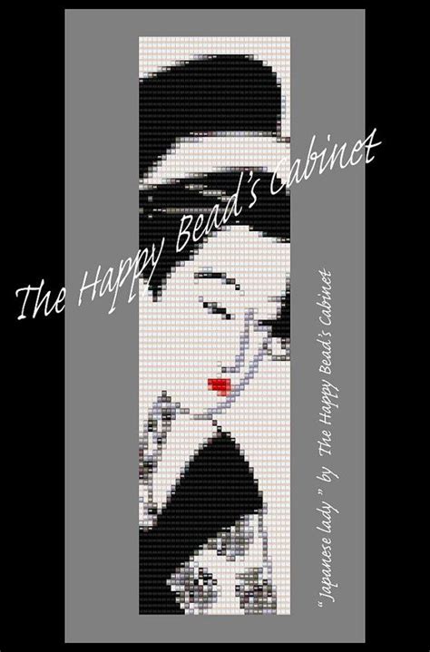 Loom Beading Loom Weaving Bracelet Pattern Japanese Lady Instant Download Pdf Brace
