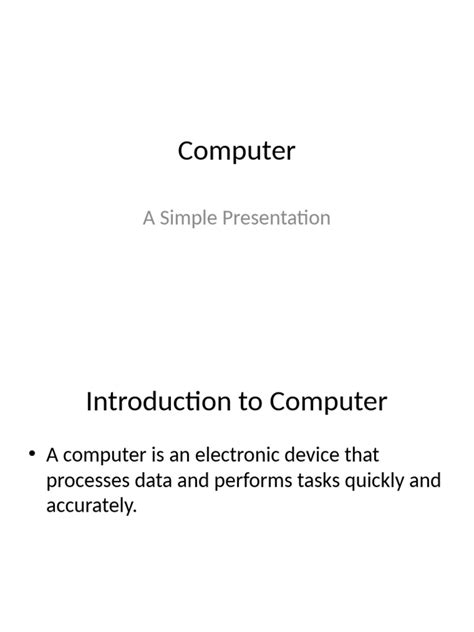 Computer Presentation Pdf