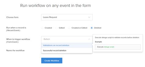 Configure Validations On Record Deletion Action Manageengine