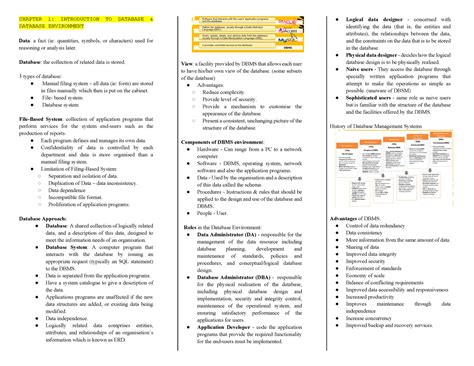 ict501 chapter 1 4 notes chapter 1 introduction to database