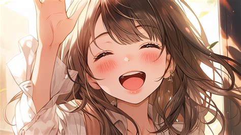 Wallpaper Girl Smile Blush Art Anime Hd Picture Image