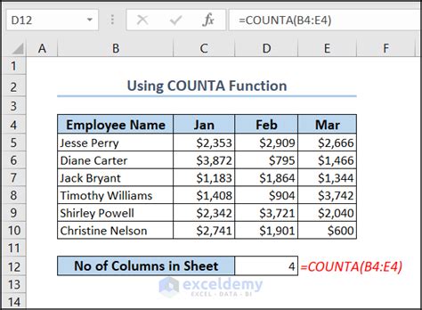 How to Count Number of Columns in Excel: 5 Methods