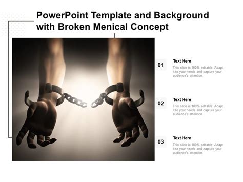 Template And Background With Broken Menical Concept Ppt Powerpoint Presentation Graphics
