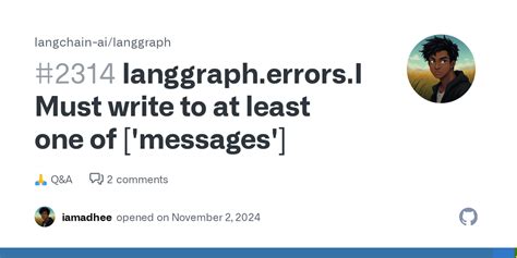 Langgrapherrorsinvalidupdateerror Must Write To At Least One Of