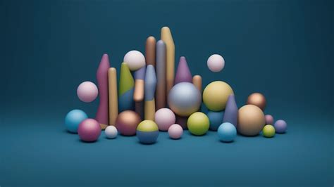 Premium Photo Abstract Colorful 3d Art Background With Multiple