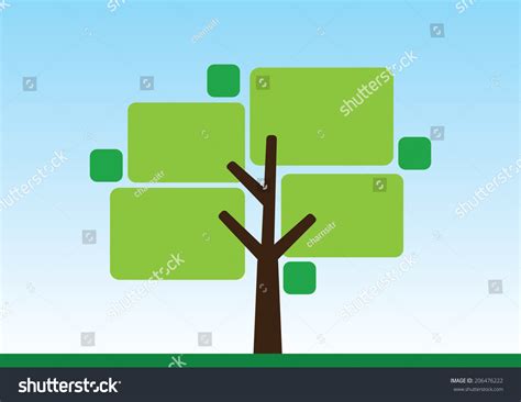 Vector Background Tree Infographic Blank Space Stock Vector Royalty Free Shutterstock