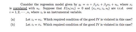 solved consider the regression model given by yi alpha